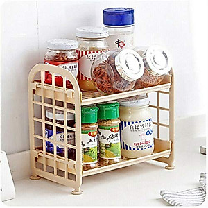 CHDHALTD Plastic Bathroom Storage Shelf,2 Layer Wall Coner Storage Rack, Home Organization Storage Shelf Holder for Kitchen Bathroom Coffee