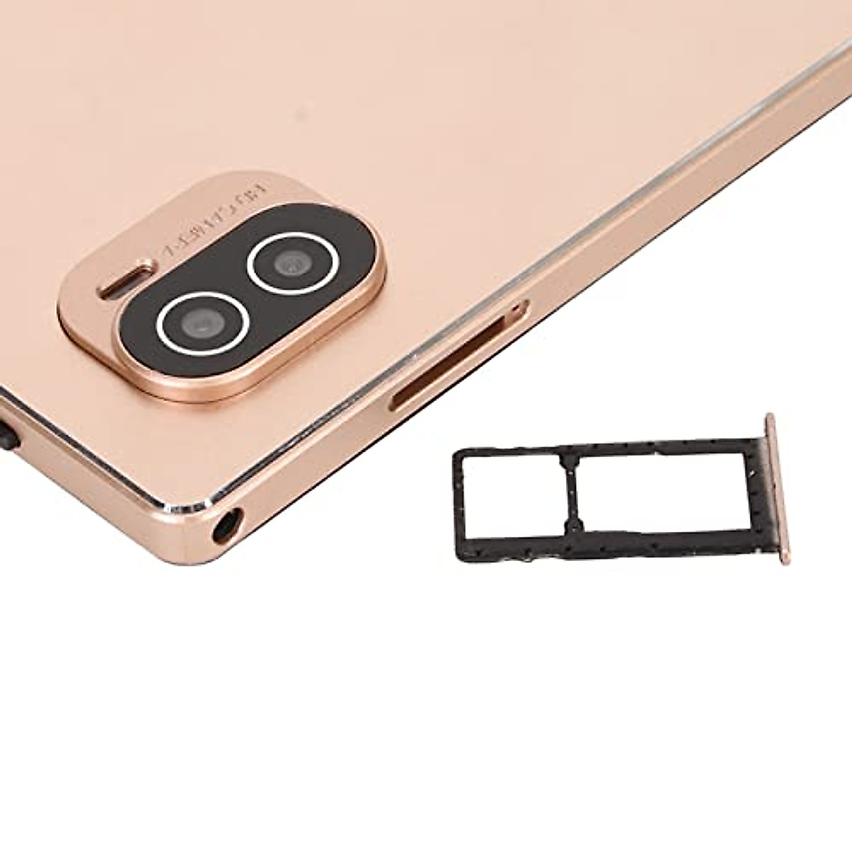 FECAMOS HD Tablet, Dual Camera US Plug 100‑240V Office Tablet Octa Core 5G WiFi 10.1 Inch IPS for Family (Gold)