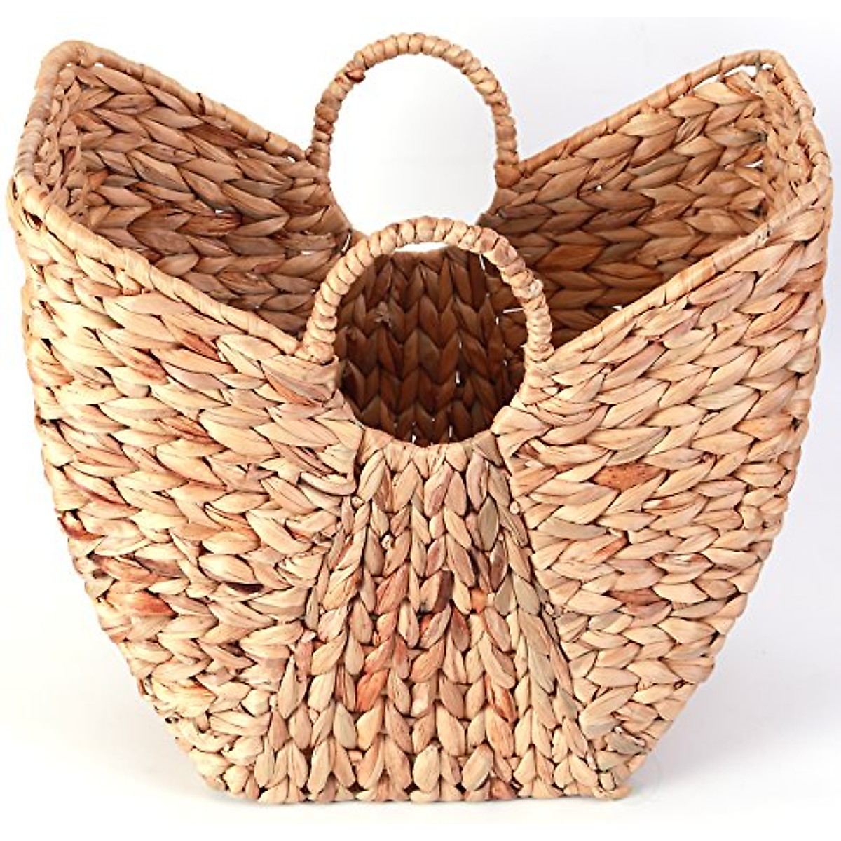 Vintiquewise Large Wicker Laundry Basket with Round Handles