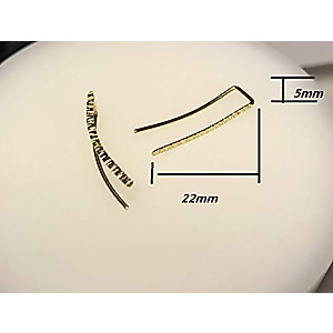 Gold Ear Climber - Dainty Hammered Ear Crawler Simple Minimalist 14k Gold Filled Ear Climbers