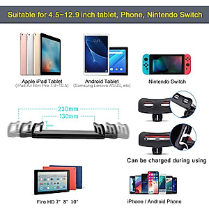 SAMHOUSING Tablet Stand for Bed,360 Degree Rotating Bed Tablet Mount Holder Stand with Aluminum Arm for iPad,iPhoneXS,N-Switch, Amazon Kindle Fire,or Other 4~11 inch Devices