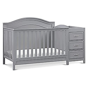 DaVinci Charlie 4-in-1 Convertible Crib and Changer Combo in Grey