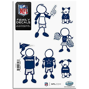 NFL Siskiyou Sports Fan Shop Dallas Cowboys Family Decal Set Small One Size Team Color