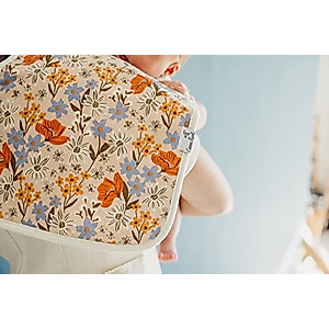 Copper Pearl Premium Baby Burp Cloths - 3-Pack Large Cotton Burp Cloths, Extra Soft Spit Up Rags with 3 Absorbent Layers, Perfect for Baby Girl Gifts (21" x 10" Size, Eden Set)