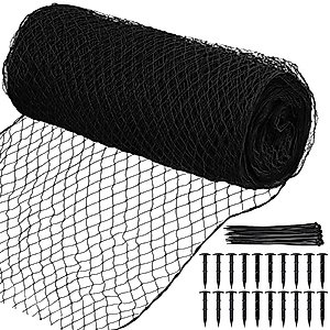 Garden Netting-6ft x 75ft Bird Netting for Garden, Heavy Duty Mesh Reusable Garden Net Protect Fruits Trees Plants Vegetable,Trellis Netting Pond Netting for Birds, Deer, Squirrels, Animals, Black