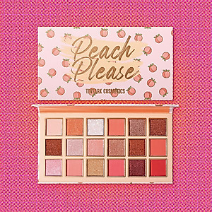 Tintark Peach Please 18 Colour Eyeshadow Palette for Beauty - Eyeshadow Cosmetics with Matte Metallic Sparkle Shimmer Pink & Highlighter Eye Makeup for Girls & Powder Eye Shadow Pallet