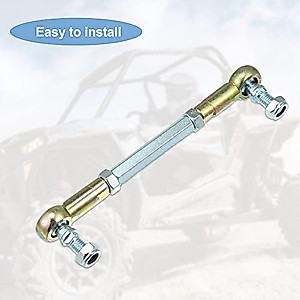 X AUTOHAUX 2pcs M8 110mm Steering Tie Rod Ball Joint for 50cc 70cc 90cc 110cc 125cc 150cc 200cc 250cc ATV Four Wheeler Quad Steering Suspension