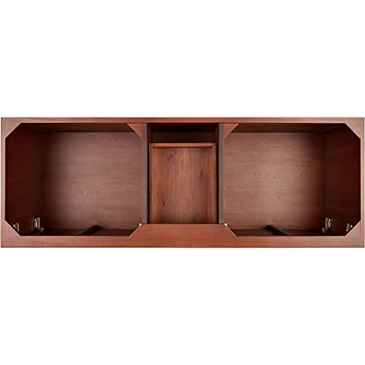 Signature Hardware 953364-60-UM-0 Novak 60" Free Standing Double Vanity Set with Mahogany Cabinet, Vanity Top and Oval Undermount Vitreous China Sink