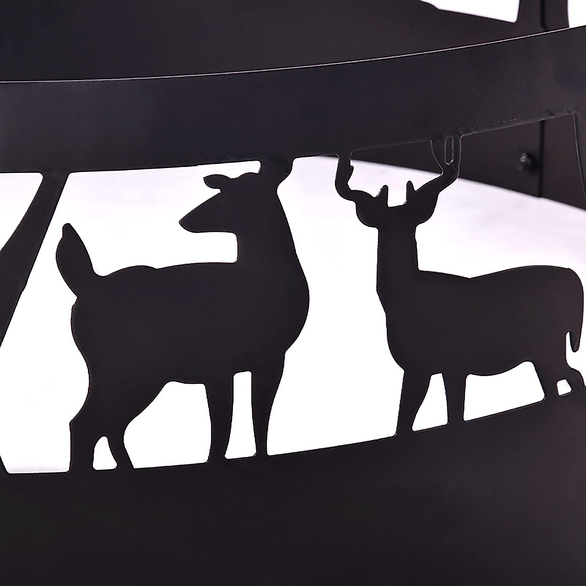 Kapler Fire Ring, Fire Pit Ring for Outdoors, Heavy Duty Firepit Ring 32inch, Hexagon Fire Rings for Camping Patio Backyard Picnic Bonfire Beach