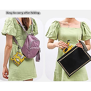 ALIMITOPIA Shopping Bags,Reusable Folding Waterproof Grocery Polyester Bags Totes Foldable Carrier Bags with Self Pouch(4pcs)