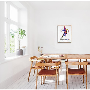 Dignovel Studios 8X10 Unframed Basketball Girl When Your Legs Get Tired Motivational Watercolor Art Print Poster Housewarming Wall Giclee Office Home Decor DN521