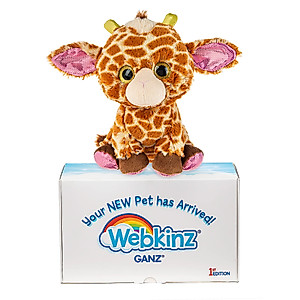 Webkinz Giraffe, Premium Stuffed Toy Animal New 2021 Plush, Brown and Tan 8 inch