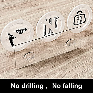 Orimade Adhesive Sticker 4 Pack for Shower Caddy, Bathroom Organize Shelf, Transparent 2.75×7.9 Inches(7×20CM)