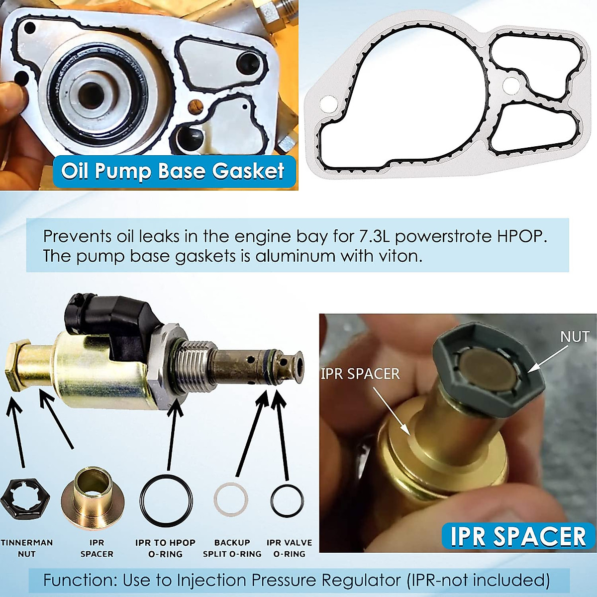 High Pressure Oil Pump HPOP Hoses Lines Kit & Crossover Line & Master Service Kit for Ford 7.3L Powerstroke Diesel engines F-series E-series Excursion 1999 2000 2001 2002 2003