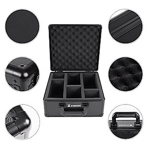 Graded Card Storage Box and Top Loaded PSA,BGS,SGC,GMA baseball football sports cards, Impact Absorbing Foam Slots Waterproof Display Trading Card Case with Durable Lock,Easy to Carry (3 Slots)