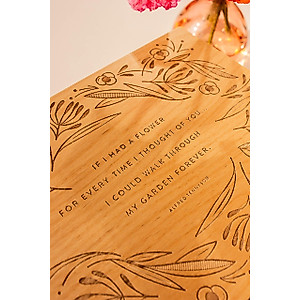 Garden Of Flowers Alfred Lord Tennyson Quote Wood Keepsake Box [Personalized Custom Gifts, Anniversary, Wedding, Baby, Memory]