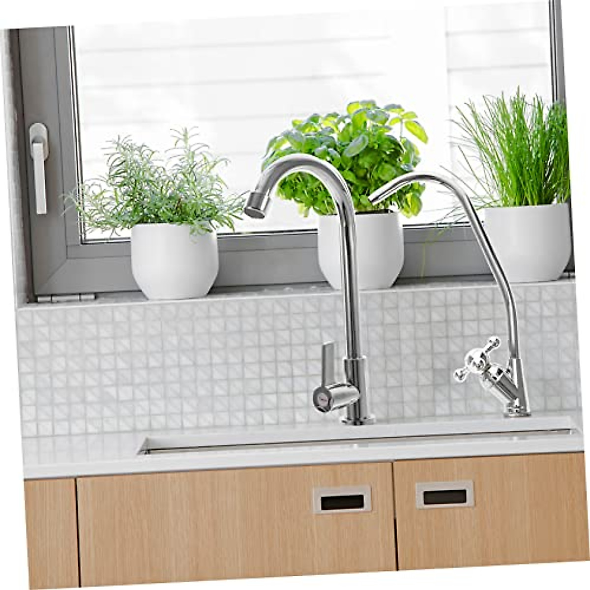 SOLUSTRE Sink Faucet Sink Faucet Water 2pcs System for Osmosis Purifier Steel Reverse Dispenser Filtration Drinking Faucet Stainless Purification Water Tap Water Water Water Spigot
