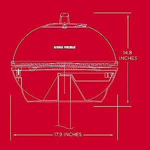 George Foreman, Silver, 12+ Servings Upto 15 Indoor/Outdoor Electric Grill, GGR50B, REGULAR