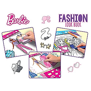 Lisciani Barbie Sketchbook Trendy Look Fashion Studio Models to Dress Up Creative Game Felt Pens and Colouring Pencils for Girls from 5 Years