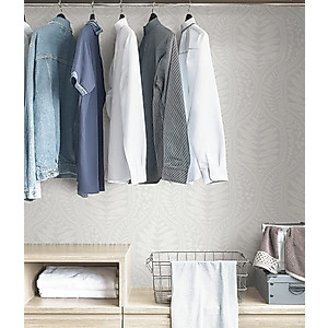 Scott Living Grey Foliate Peel & Stick Wallpaper