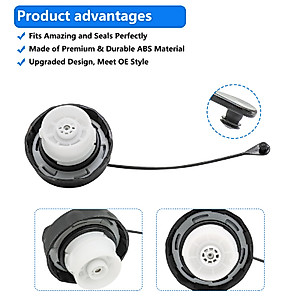 Gas Cap Fuel Cap Replace 1711A004 Fuel Gas Tank Cap Compatible with Mitsubishi 2004-2012 Eclipse 2004-2008 Endeavor&2010-2011 Endeavor 2004-2012 Galant 2014-2018 Outlander 2013-2019 Outlander Sport.