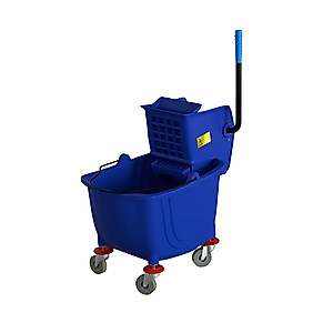 Krollen Industrial 35 Qt. Blue Mop Bucket & Side Press Wringer Combo