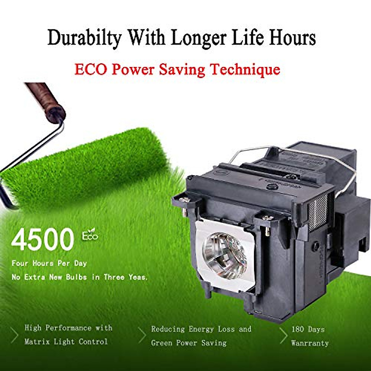 EWO'S ELP71 Replacement Projector Lamp for ELPLP71/V13H010L71 Epson Powerlite 470 475W 480 485W, BrightLink 475Wi 480i 485Wi, EB-470 475W 475Wi 480 480E 485W 485Wi 1410Wi 1400Wi Lamp Bulb Replacement