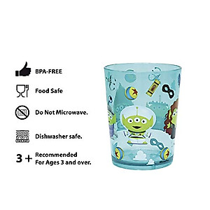 Zak Designs Pixar Movies Alien Remix Beverage Serving Set Includes Pitcher and 4 Durable Plastic Tumblers with Unique Artwork, Perfect for a Pool Party (5 Pieces), Green,10 ounces
