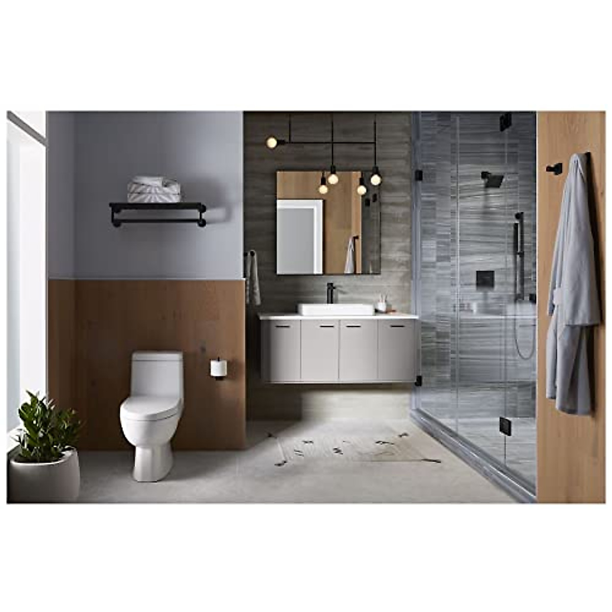 Kohler 23529-2MB Parallel Robe Hook, Vibrant Brushed Moderne Brass