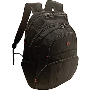 Wenger Tandem Backpack with 16 Laptop Pocket and Tablet Pocket, Black