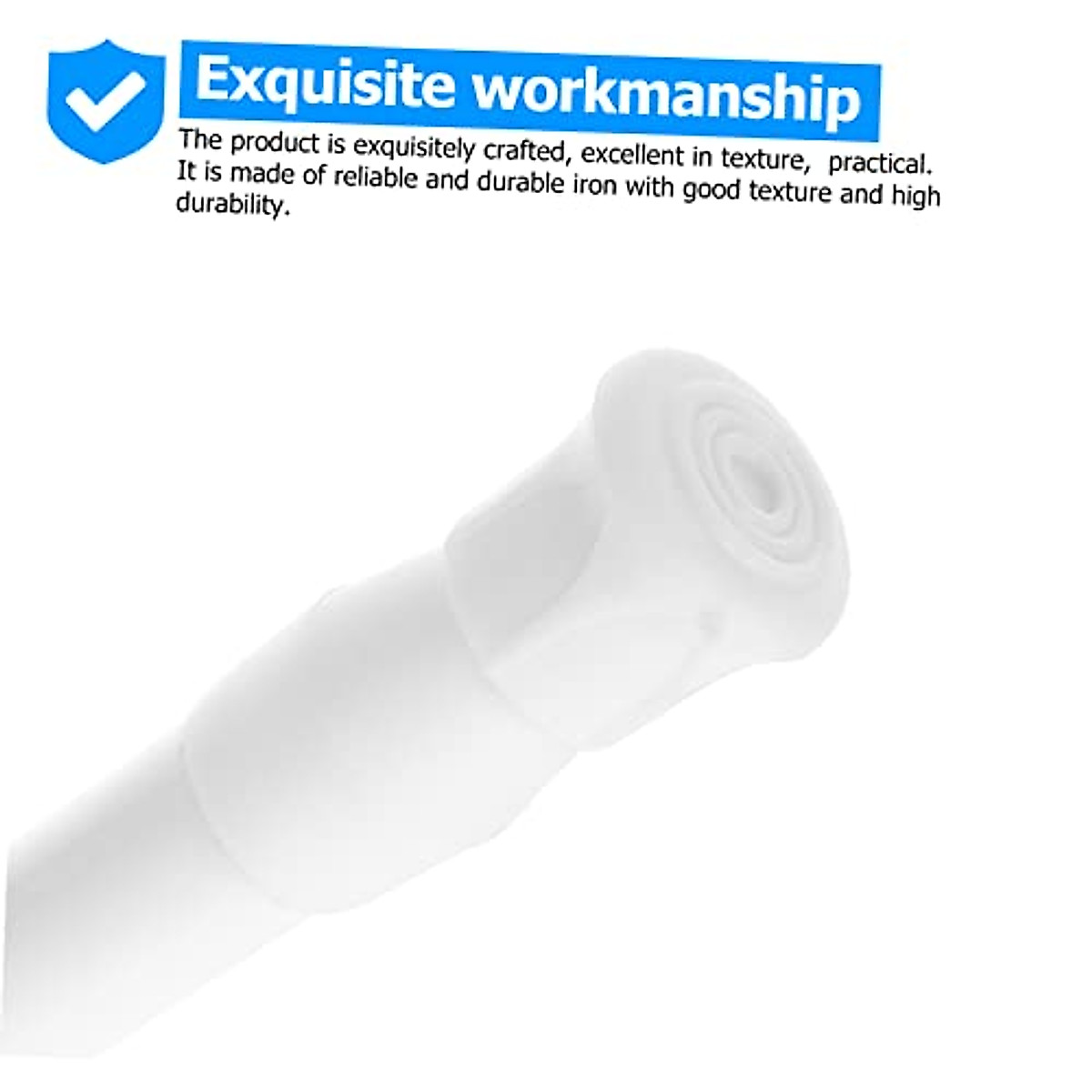 Cabilock 1 Set Telescopic Rod Nail- Free Tension Rod Drying Support Rods Curtain Spring Tension Rod Metal Hangers Heavy Duty Heavy Duty Brackets Shower Curtain Holders Bathroom Curtain Rod