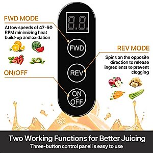 SIFENE Vertical Cold Press Juicer, Slow Masticating Juicer Machine, Juice Maker Extractor with 3.2" Big Mouth for Whole Fruits and Vegetables, Easy to Clean