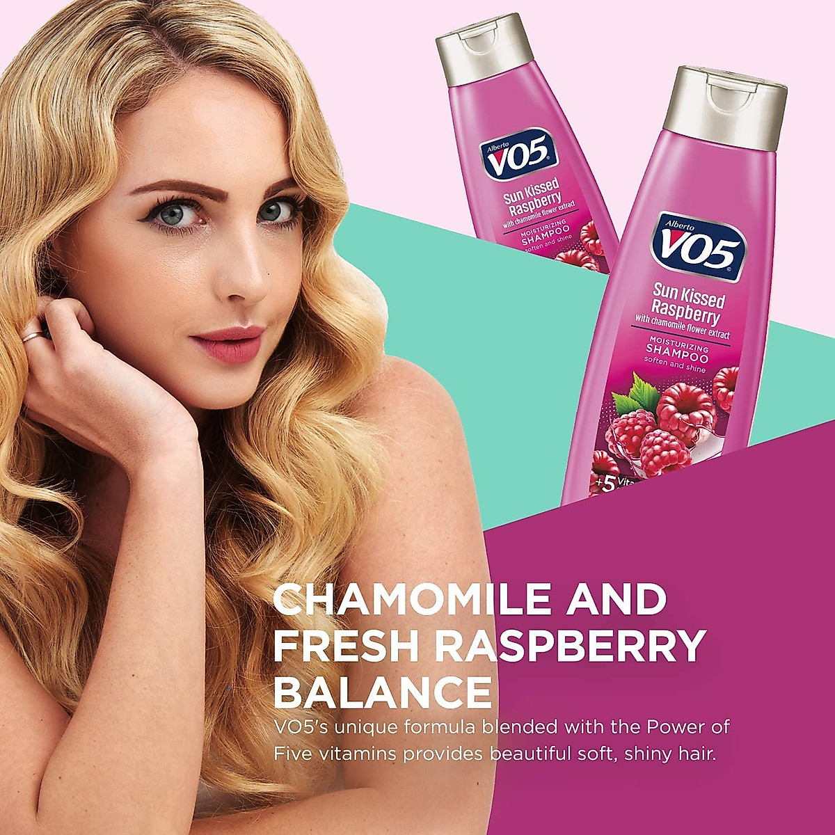 Vo5 Alberto Herbal Escapes Balancing Shampoo Sun Kissed Raspberry 12.5OZ (Pack of 6)