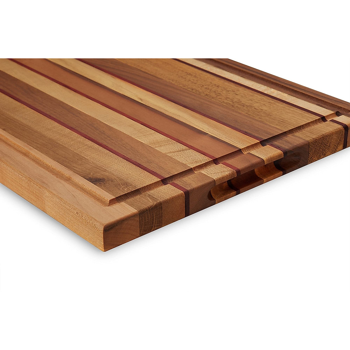 TeakCraft Large Wood Cutting Board with Juice Grove, Chopping Board, Knife Friendly, Reversible, Cheese Board, Gift Box Included, The Epirus (18x14x1.2 inch)