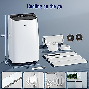 DuraComfort Portable Air Conditioner, (14,000 BTU ASHRAE) 10000 BTU SACC Cools Up to 600 Square Feet, White…