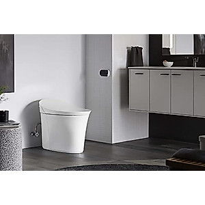 Kohler K-5401-PA-0 Veil Comfort Height Skirted One-Piece Elongated Dual-Flush Intelligent toilet, White