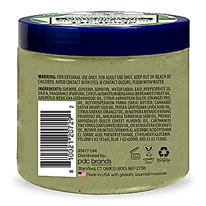 Dr Teal's Shea Sugar Body Scrub, Cannabis Sativa Hemp Seed Oil with Essential Oils, 19 oz (Pack of 3) (Packaging May Vary)