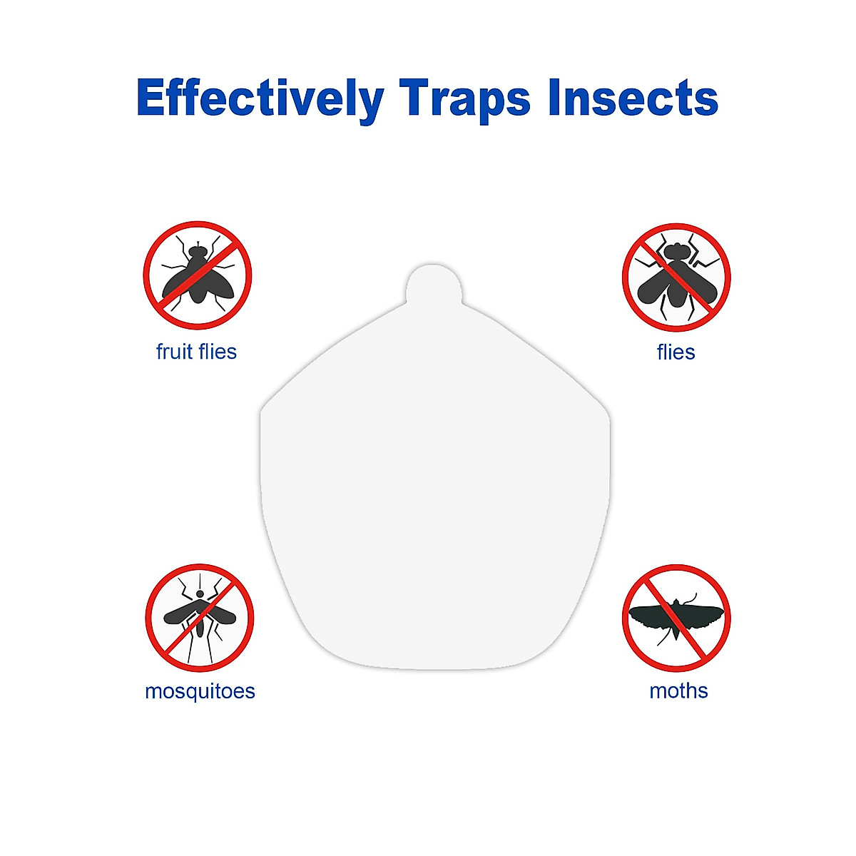 24 Pcs Refill Glue Boards Compatible with Fooxem IT10 Fruit Fly Traps for Indoors, Replacement Sticky Boards for Gnats Moths Mosquitos Pest Control
