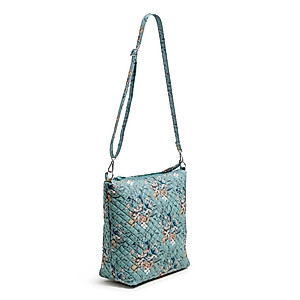 Vera Bradley Women's Cotton Oversized Hobo Shoulder Bag, Sunlit Garden Sage - Recycled Cotton, One Size