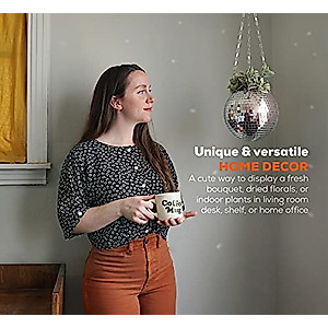 DADO 8" Disco Ball Planter - Disco Planter for indoor plants- Disco Ball Plant Hanger - unique plant pots - Boho Disco Ball hanging planter - Planters for indoor plants - hanging pots disco ball decor