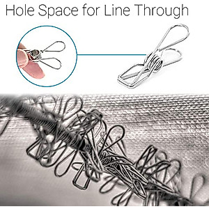 H&W 66pcs Chip Clips, Small Stainless Steel Clothes pins Clips for Laundry, Food Package, Chips Bag, Photos, Parper, 2 Inch