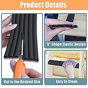 Amerbro Bunk Bed Ladder Pads - PVC Soft Corner Protectors with Strong Adhesive Bunk Bed Ladder Cover for Stair Steps Foot Comfort 6.6 ft (2M) - Black