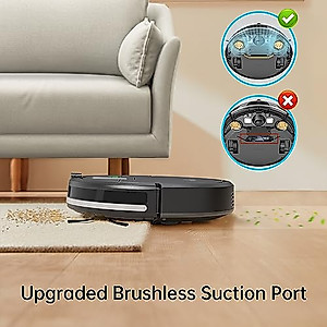 Huije Auto Self Charging Robot Vacuum Cleaner, 2000Pa Super Thin Robotic Vacuum,120Mins Max,Tangle Free,Quiet Cleaning Robot Vacuum for Pet Hairs,Dust,Hardwood Floors & Carpets