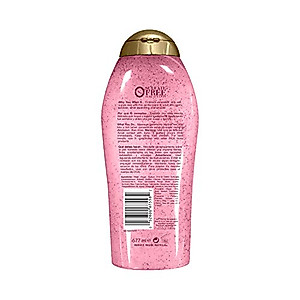 OGX Pink Sea Salt & Rosewater Gentle Soothing Body Scrub, Light Exfoliating Body Wash, Sulfate-Free, 19.5 Ounce, 1.0 Count