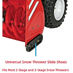 Universal Snow Thrower Slide Shoes (2 Pack) 490-241-0010 Fits Most 2-and 3-Stage Throwers Snowblower Skid Shear Pins Carriage Bolts Includes Mounting Hardware for MTD Troy-Bilt Yard Machines