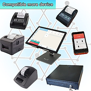 MRBOSS 2“ 58mm POS Cash Register Portable Thermal Receipt Printer with High Speed Printing USB+Bluetooth Interface for Supermarket Restaurant Retail Sales Kitchen Support Windows Android MAC