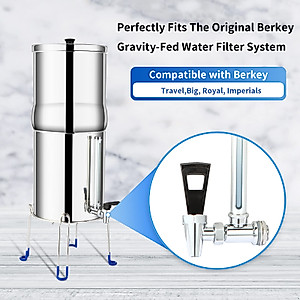 Stainless Steel Sight Glass Spigot with Clear View Water Level. 7''Sight Glass Compatible with Travel Berkey and Big Berkey System