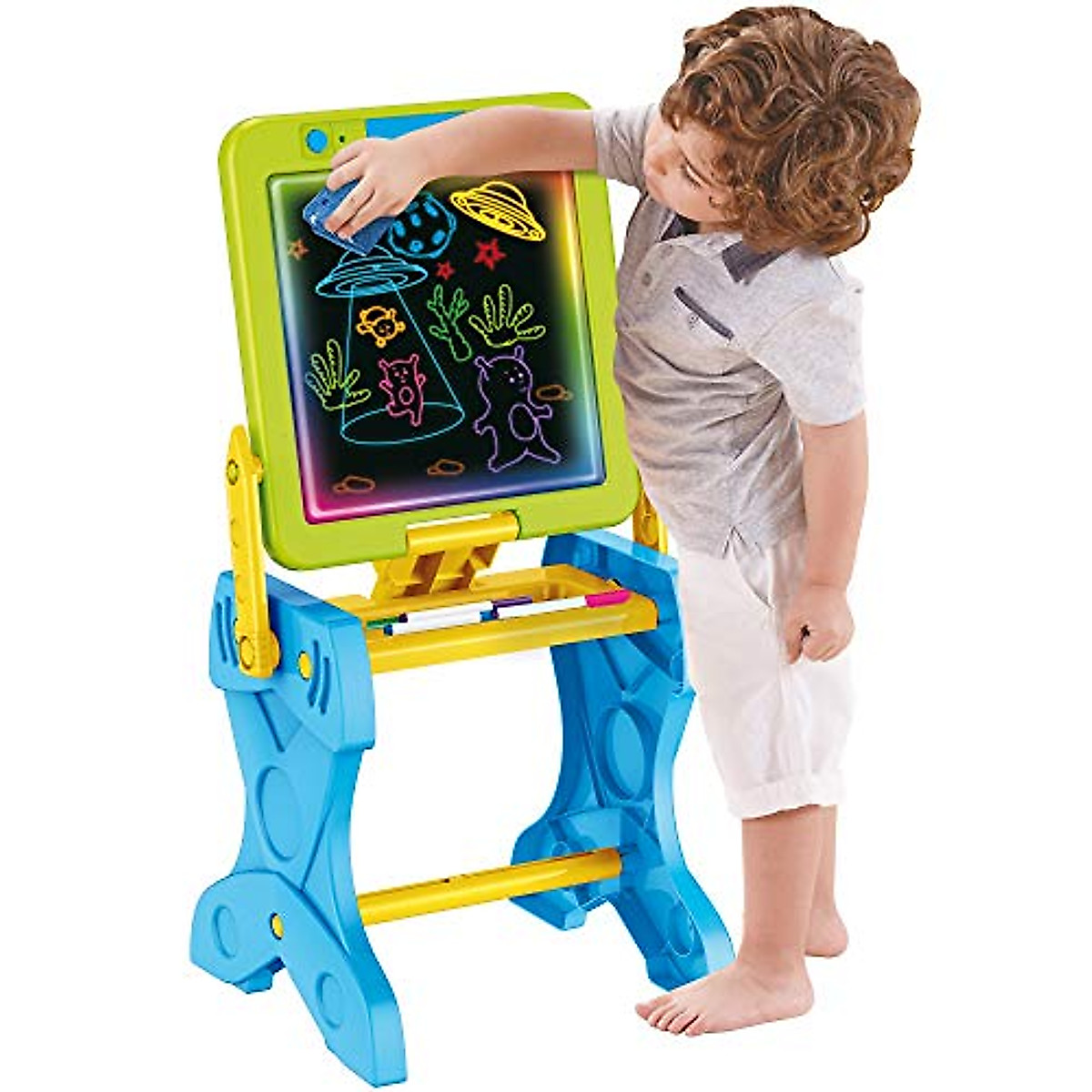 Liscianigiochi Carotina Banquet Chalkboard Led 3 in 1 Game for Kids, 77465, Multicolor, ‎94.5 x 9 x 67 cm; 2.8 kg