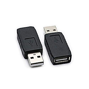 rgzhihuifz 2 Pack USB 2.0 AF/AM Adapter Type A Female to USB A Male Adapter Connector Converter Plug