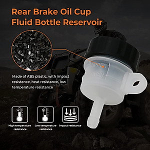 AUTOVIC Transparent Motorcycle Rear Brake Master Cylinder Tank Oil Cup Fluid Bottle Reservoir For Polaris Sportsman Scrambler Outlaw Replace 1930854
